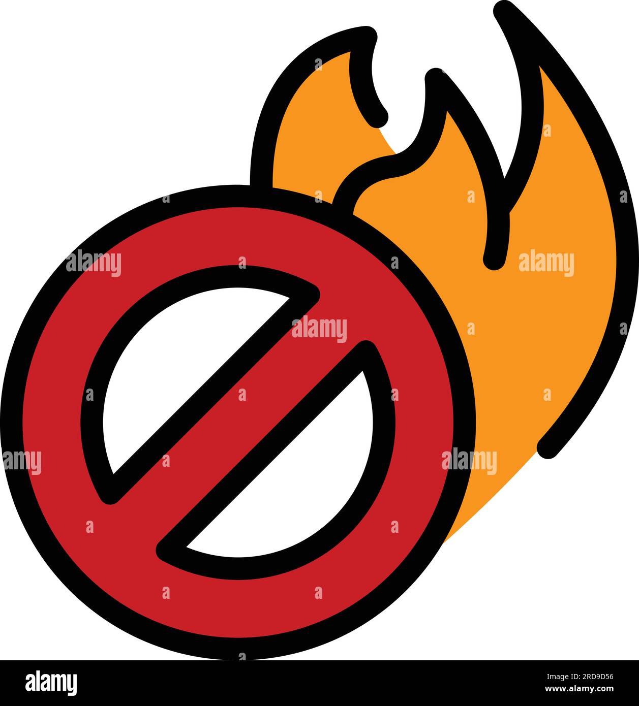 Fire firefighter icon outline vector. Sos emergency. Call button color ...