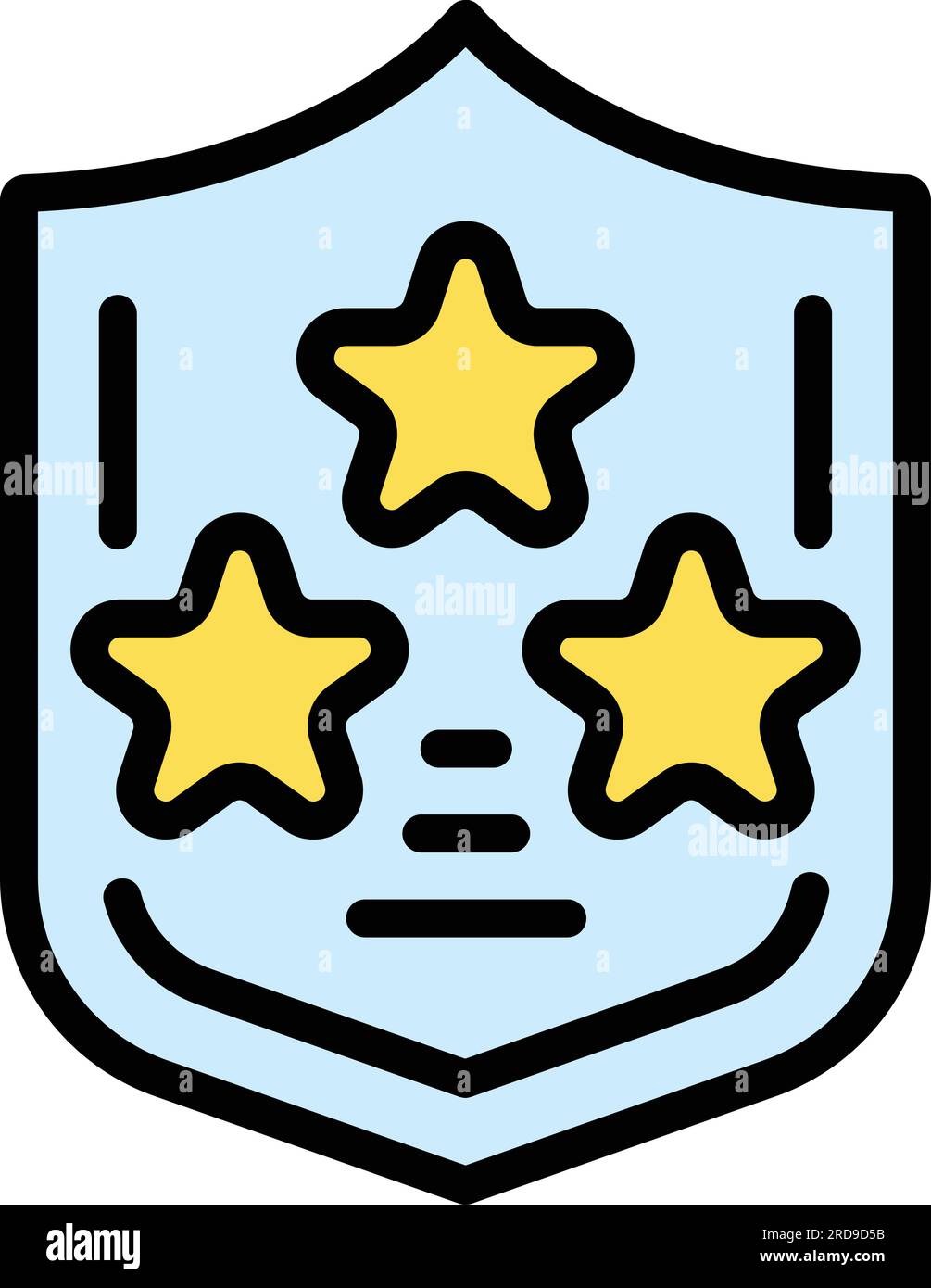 Product star shield icon outline vector. Badge emblem. Sticker ribbon ...