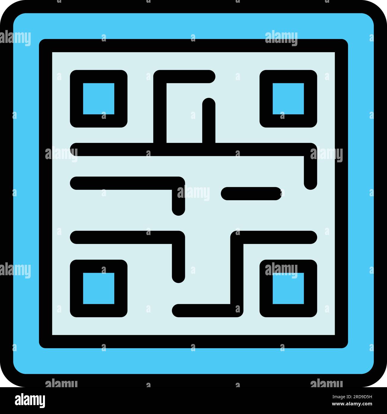 Code reader icon outline vector. Qr scan. Data barcode color flat Stock ...