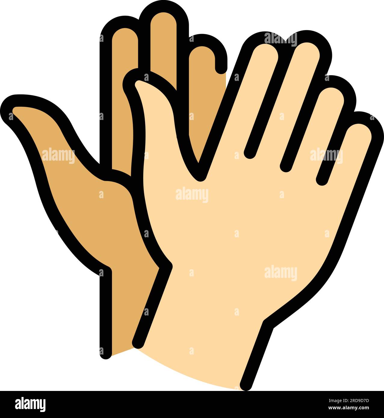 Finger handclap icon outline vector. Public applause. Hand clap encourage color flat Stock ...