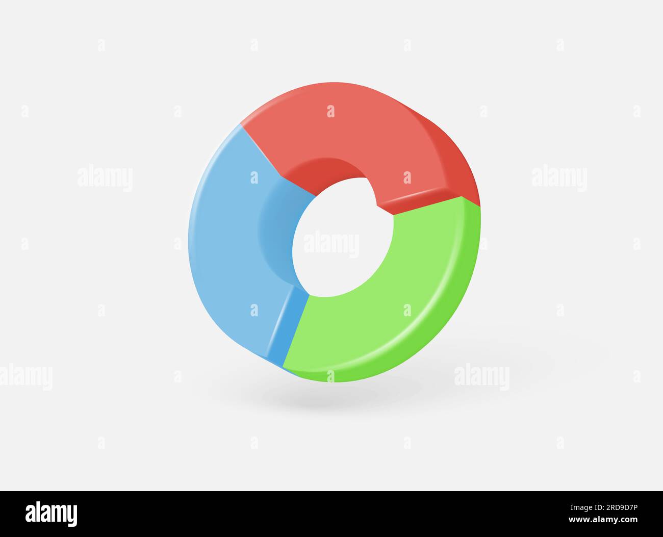 circle diagram 3d icon. realistic vector illustration isolated on white ...