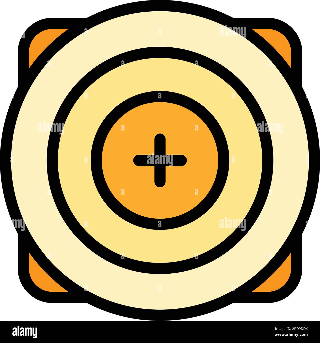 Competition target icon outline vector. Arrow goal. Dart focus color ...