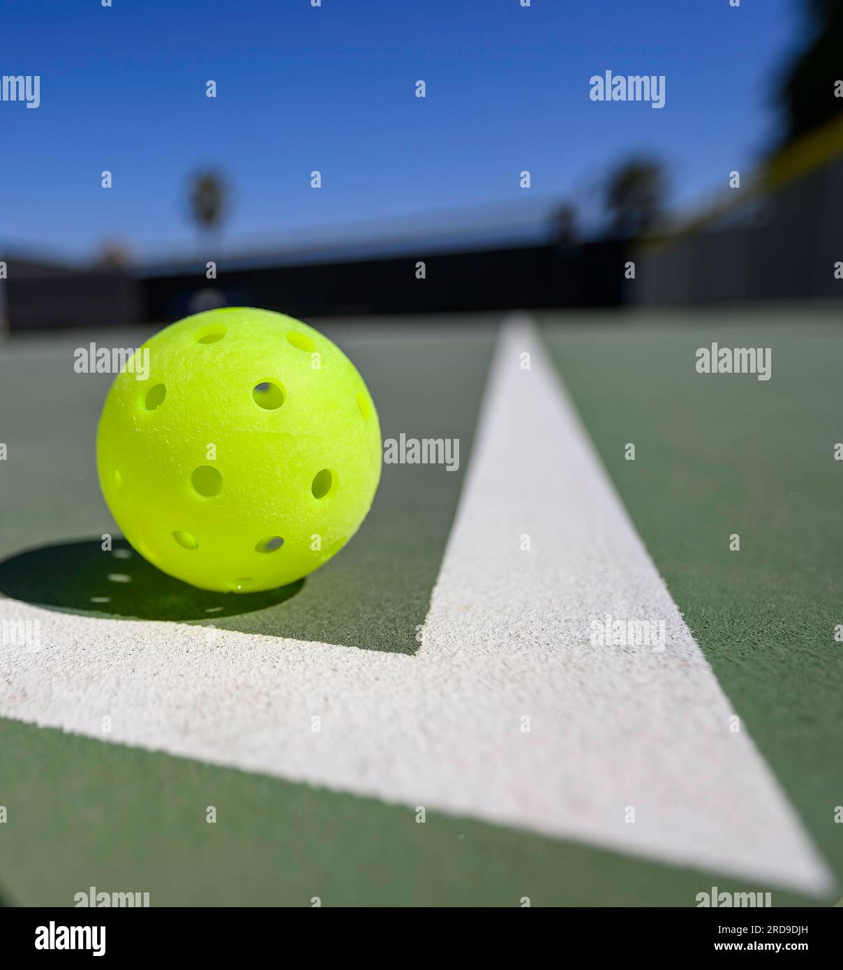 Pickleball on a court Stock Photo - Alamy