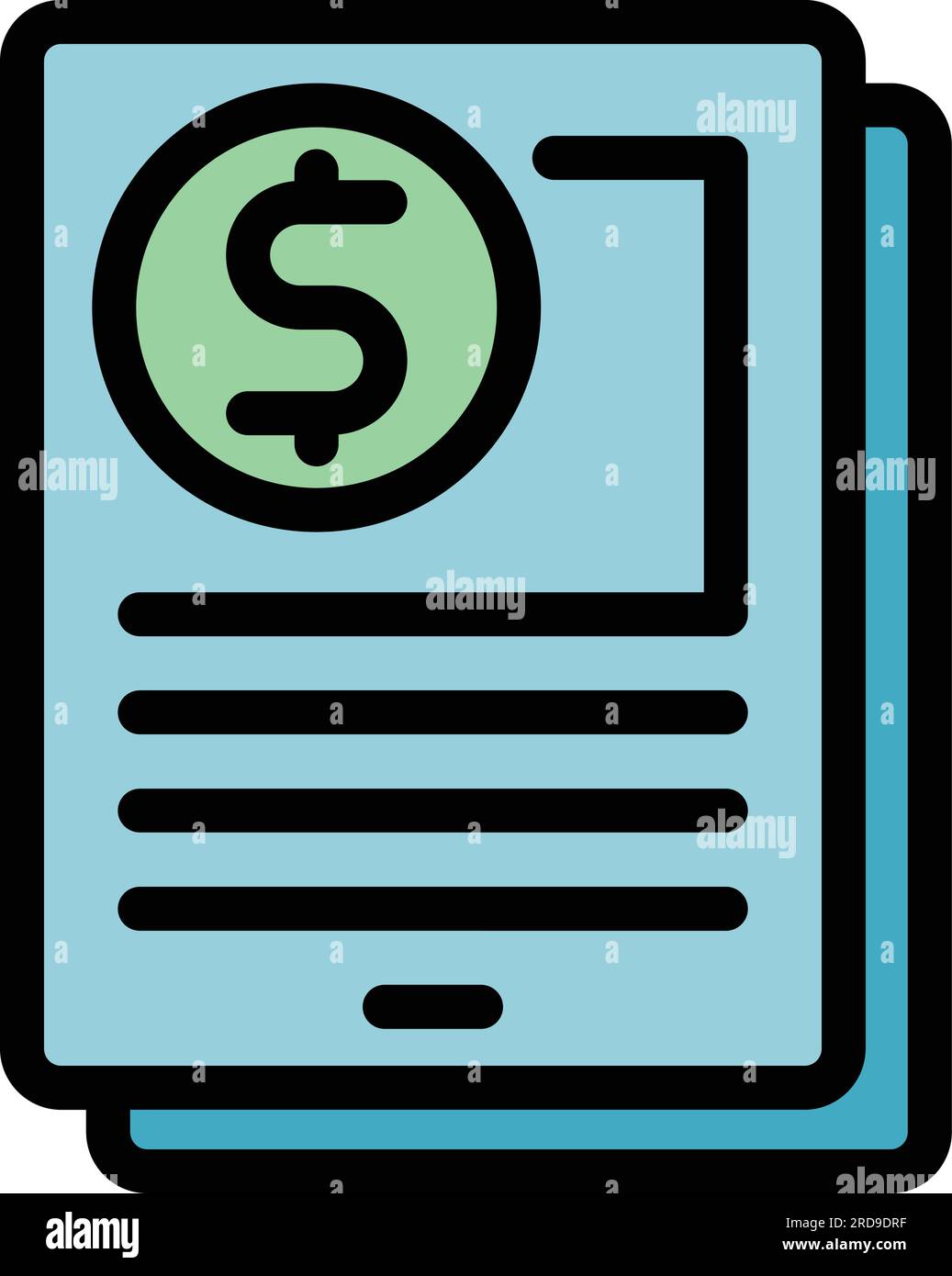 Money contract icon outline vector. Hand agreement. Deal paper color ...