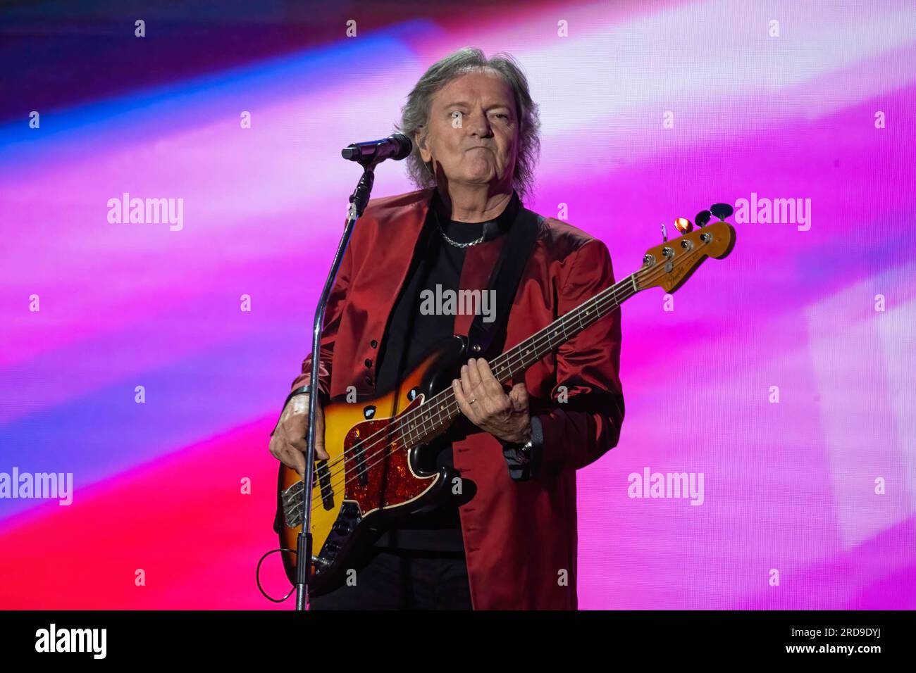 Rome, Italy. 15th July, 2023. Red Canzian, member of the Italian band ...
