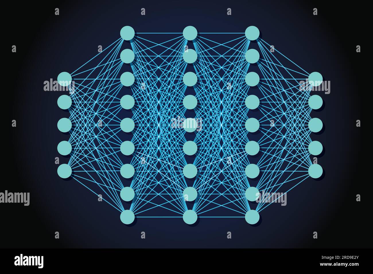 Neural network model. Artificial intelligence. AI Stock Vector Image ... Neural network model. Artificial intelligence. AI Stock Vector Image ...