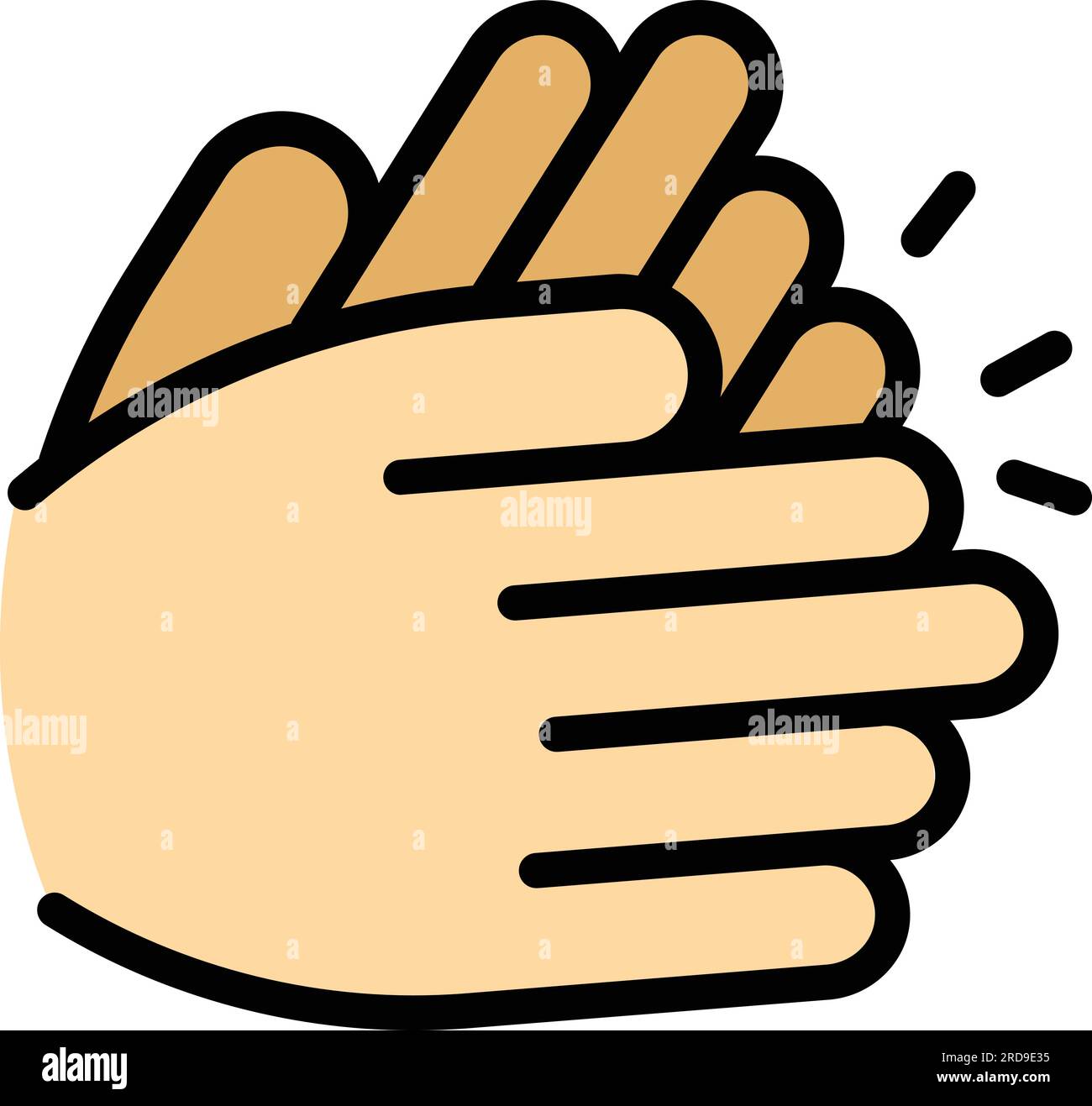 Big handclap icon outline vector. Finger hand clap. People support ...