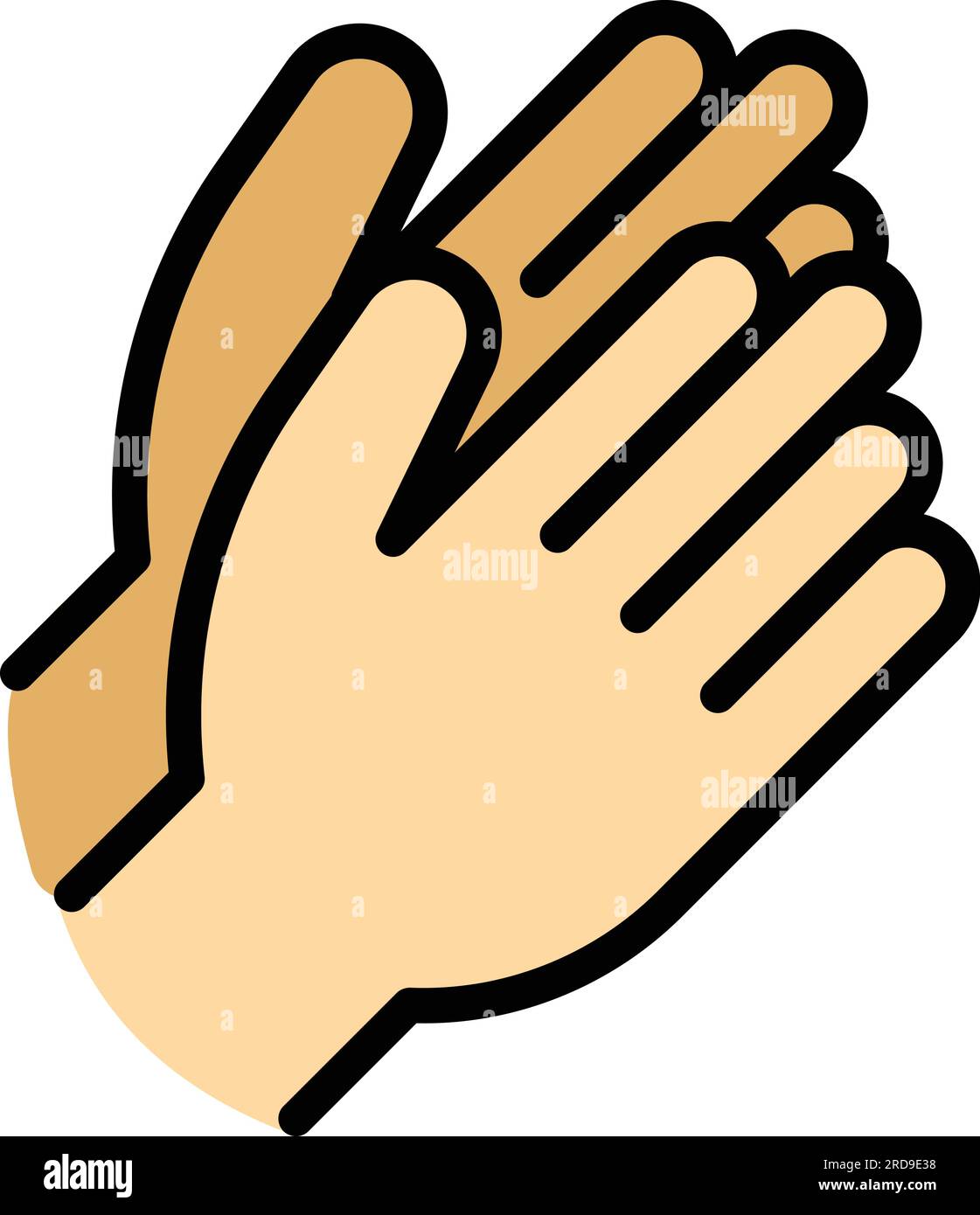 Community handclap icon outline vector. Hand clap encourage. People ...