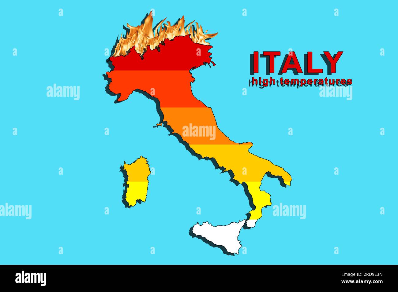 italy, summer temperatures and climate change cause the increase in ...