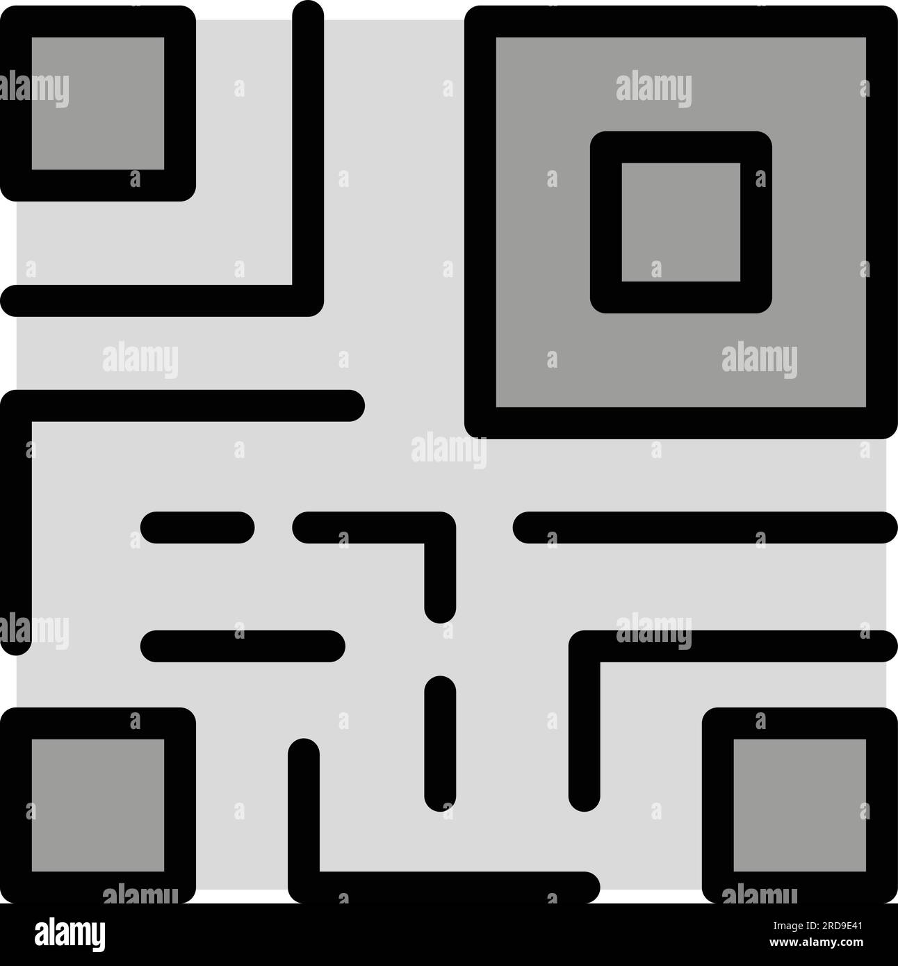 Barcode icon outline vector. Qr code. Scan label color flat Stock ...