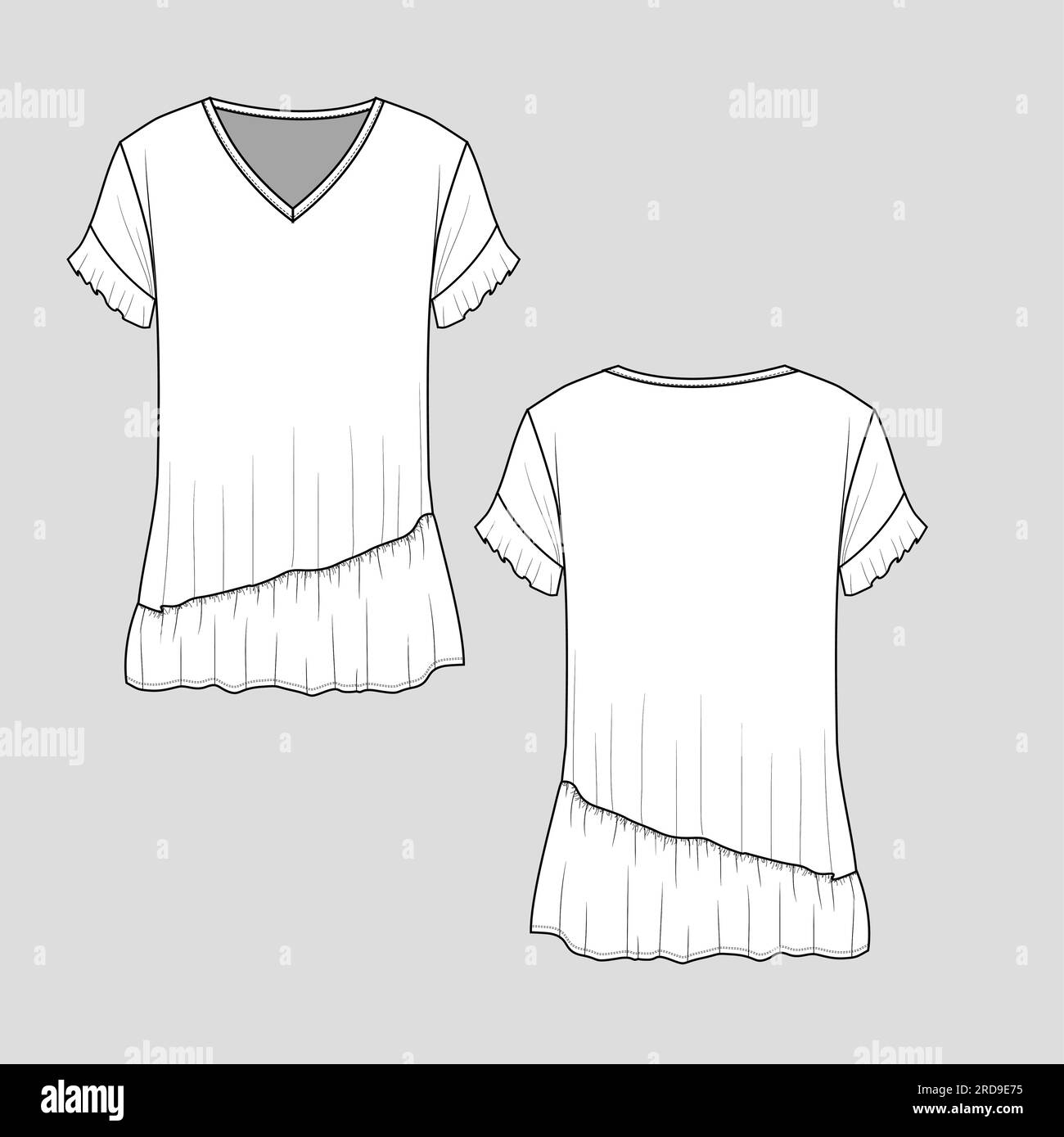 Frill hem Stock Vector Images - Alamy