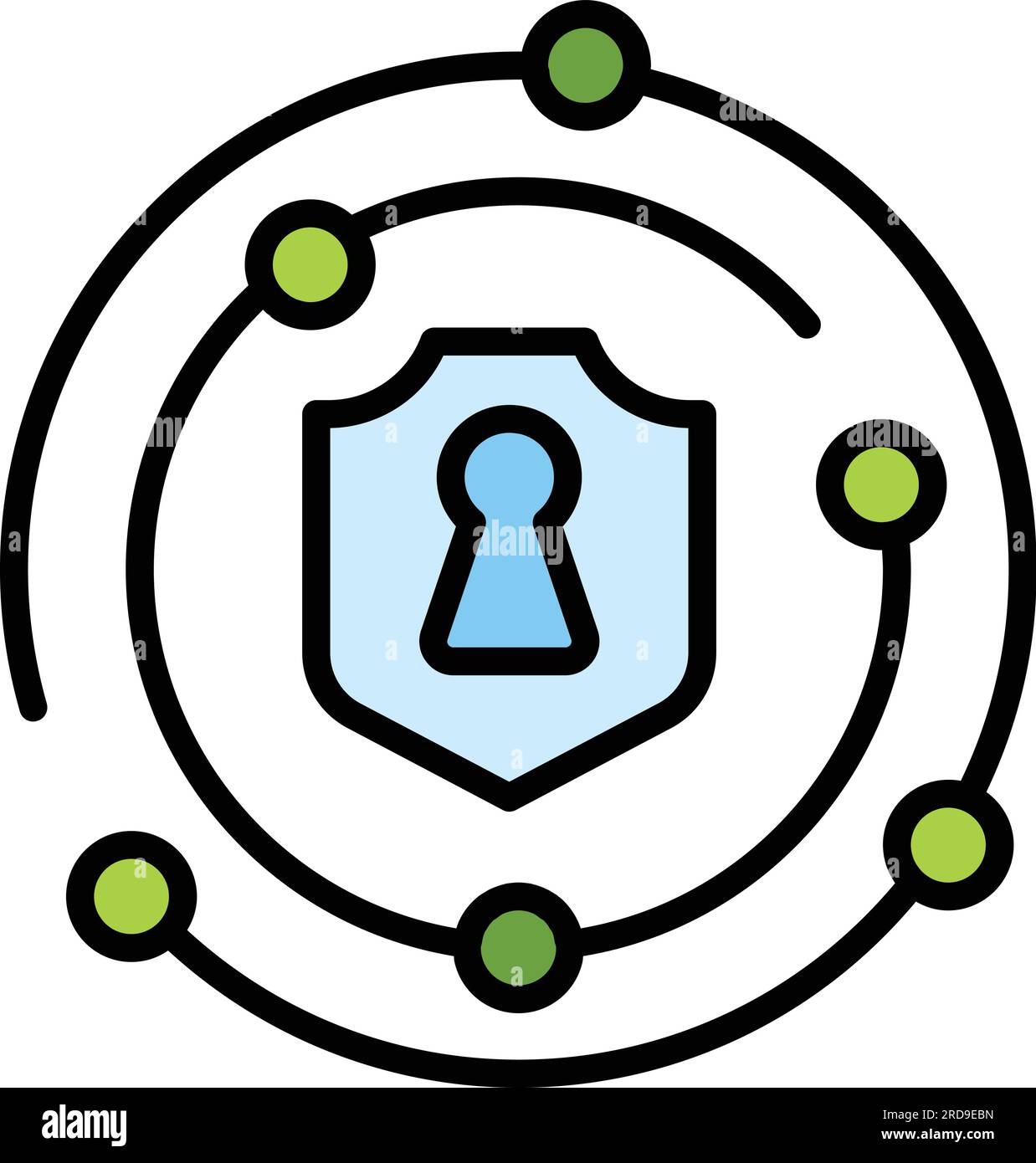 Privacy system icon outline vector. Access information. Software data ...