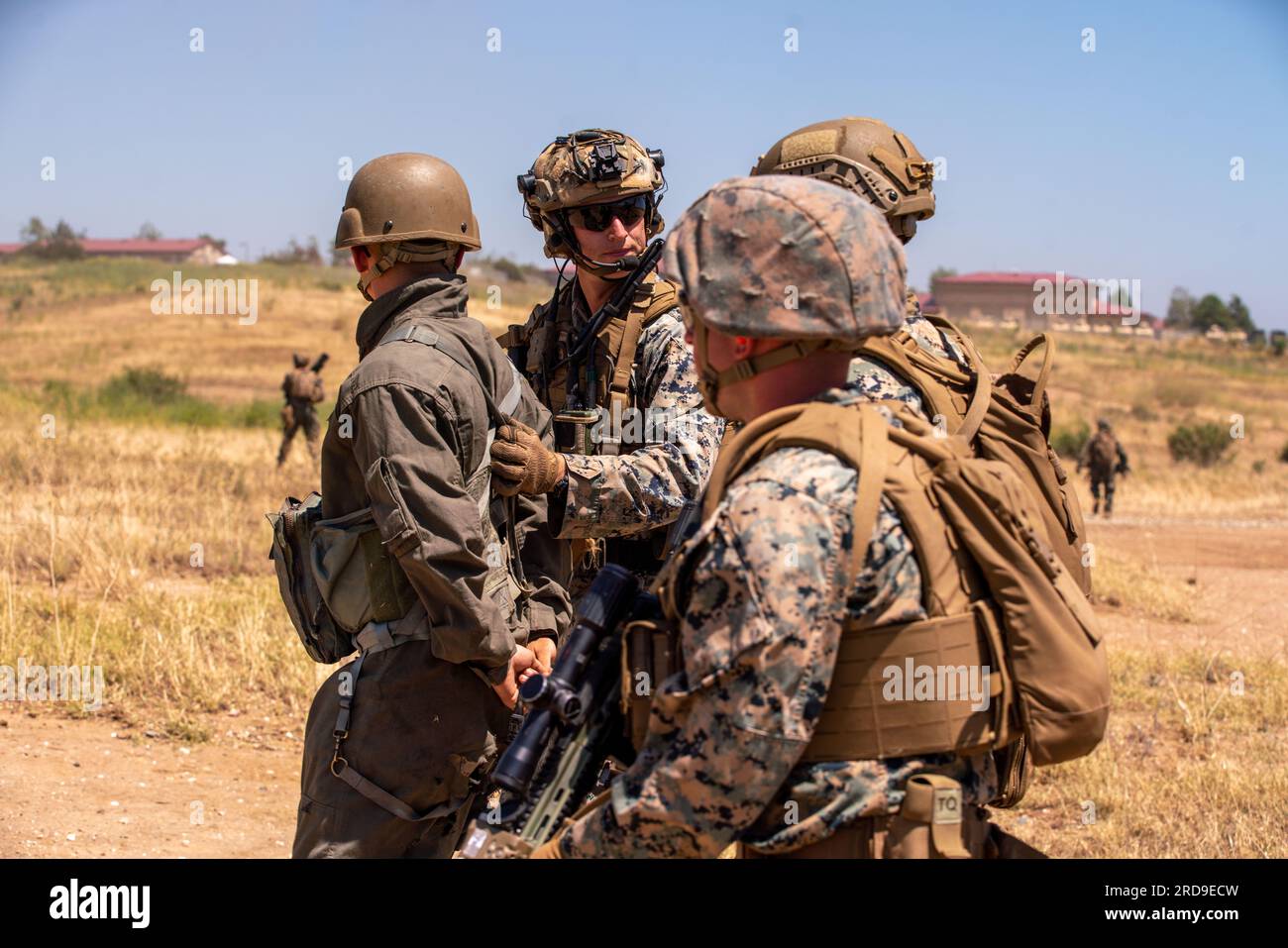 U.S. Marines assigned to Bravo Company, Battalion Landing Team 1/5 ...