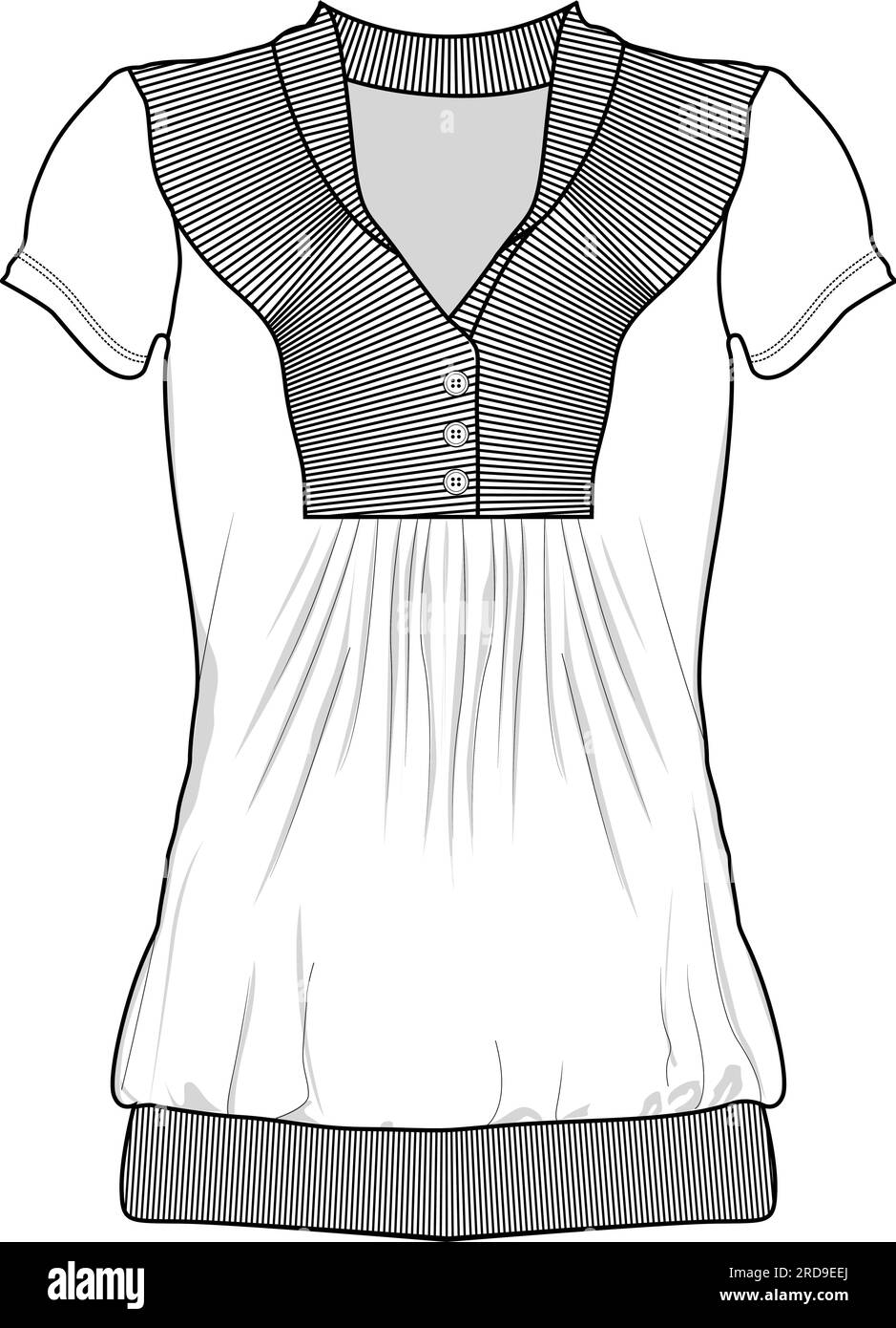 Polo shirt women Stock Vector Images - Alamy