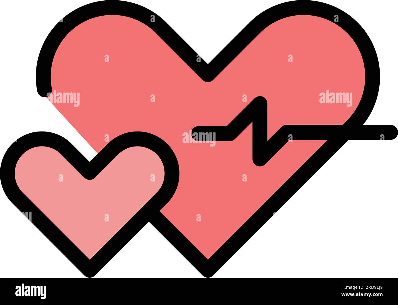 Aorta heart icon outline vector. Love grow. Human care color flat Stock ...
