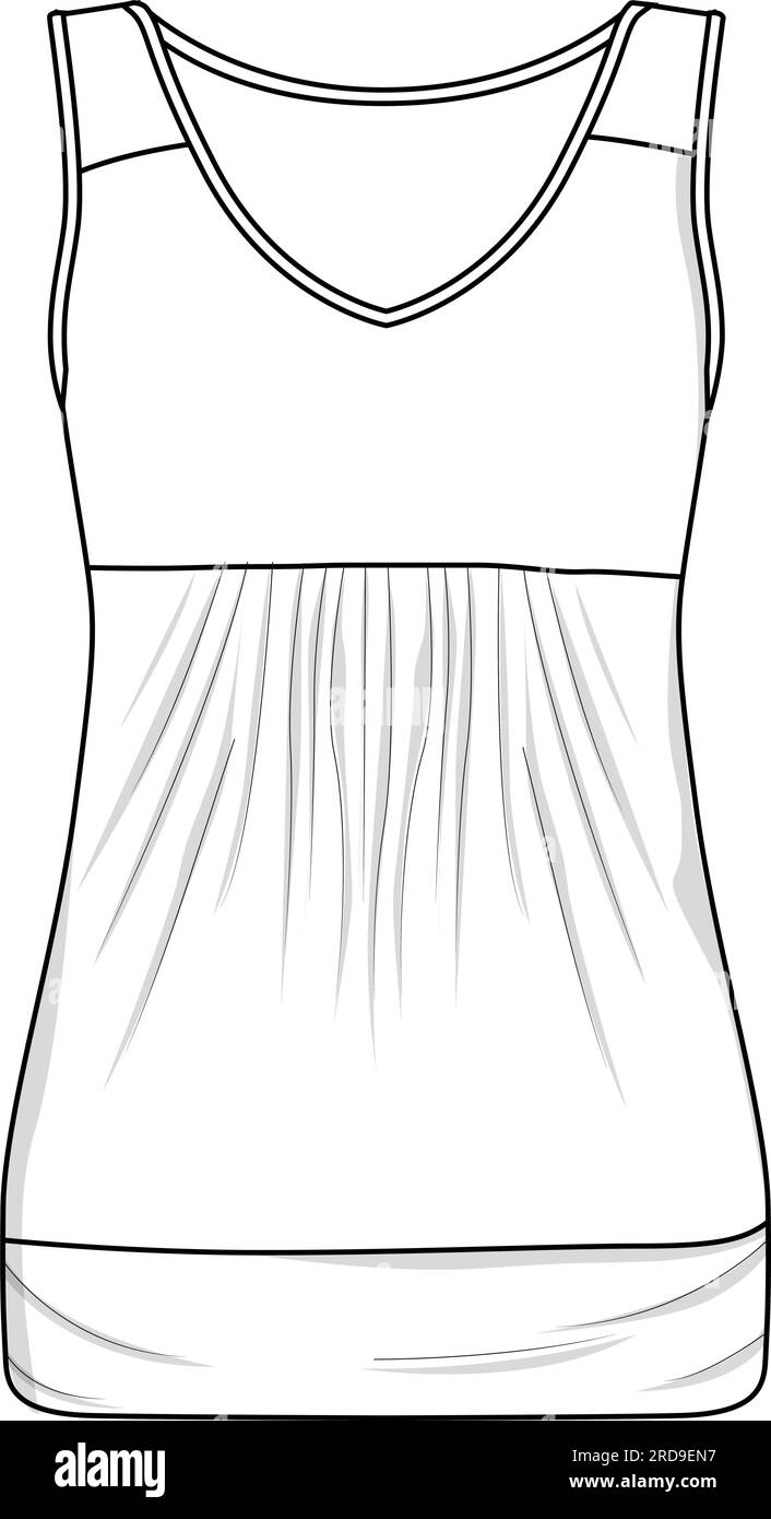 Tank top sketch Black and White Stock Photos & Images - Alamy