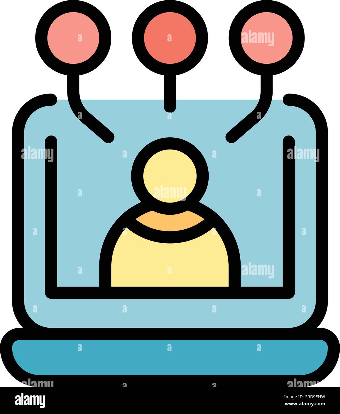 College classroom study group laptop Stock Vector Images - Alamy