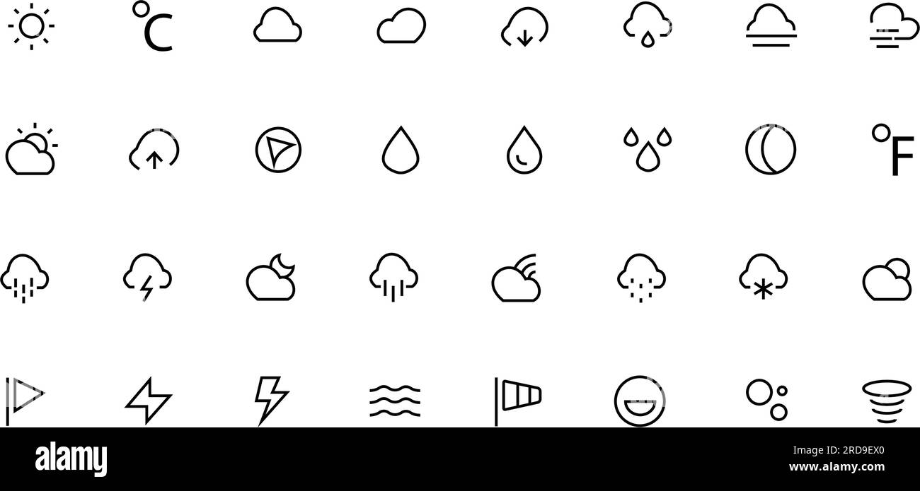 Weather icons. Vector illustration usable for web and mobile Stock ...