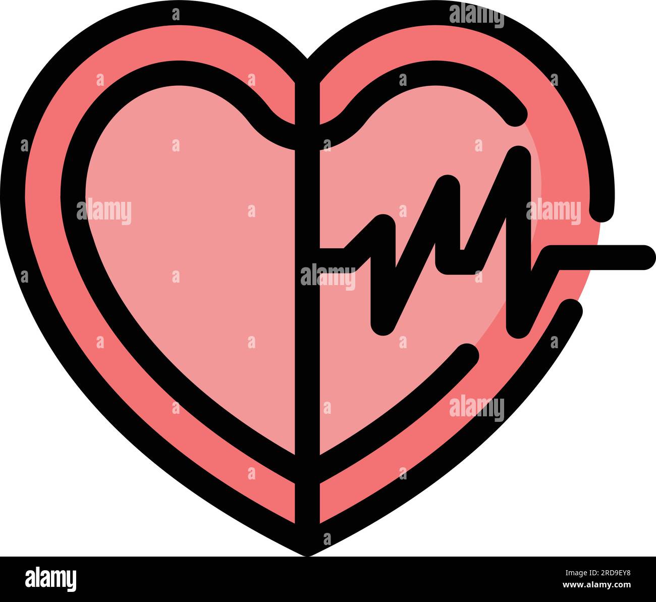 Healthy heart icon outline vector. Medical cardiac. Human organ color ...