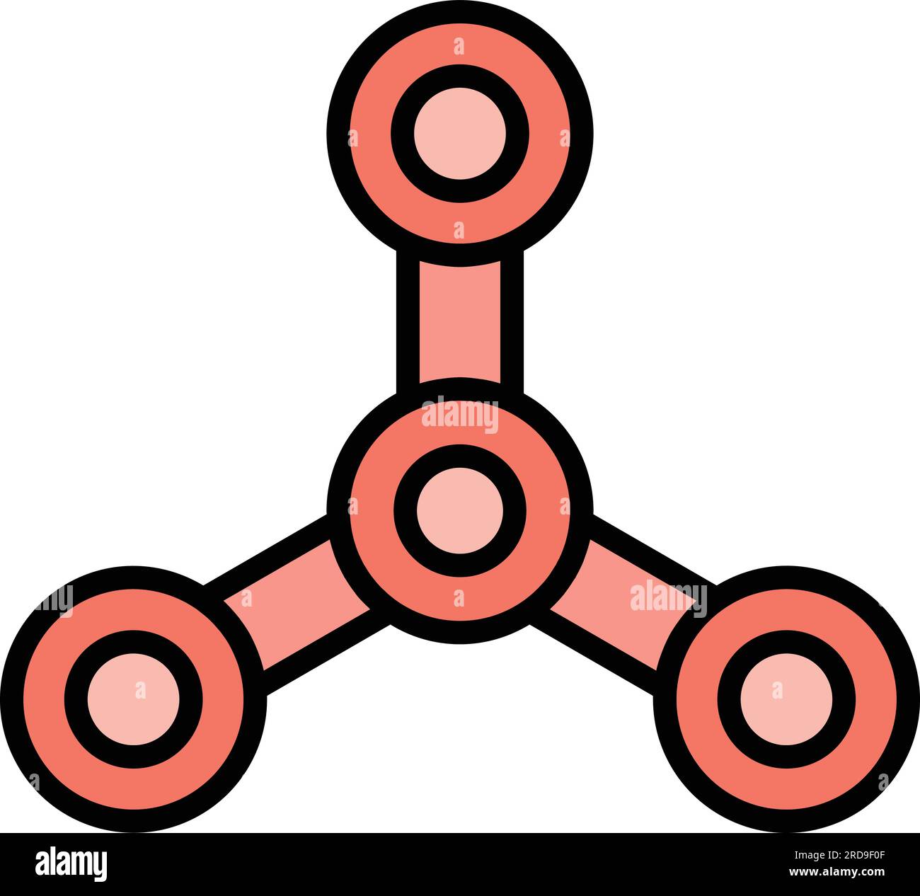 Antistress spinner icon outline vector. Fidget toy. Metal handspinner color flat Stock Vector ...