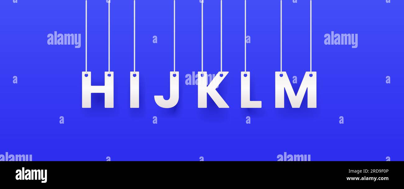 Hanging abc. Hanging letters on ropes. Vector Stock Vector Image & Art ...