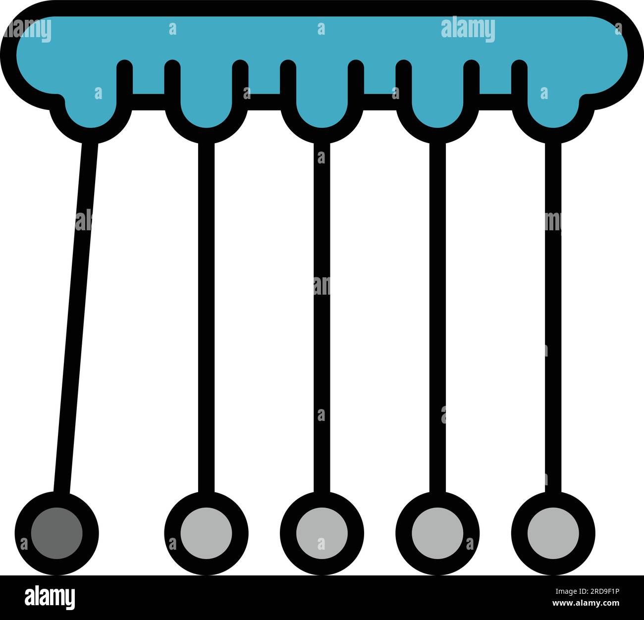 Antistress pendulum icon outline vector. Kinetic hypnosis. Hypnotherapy momentum color flat ...