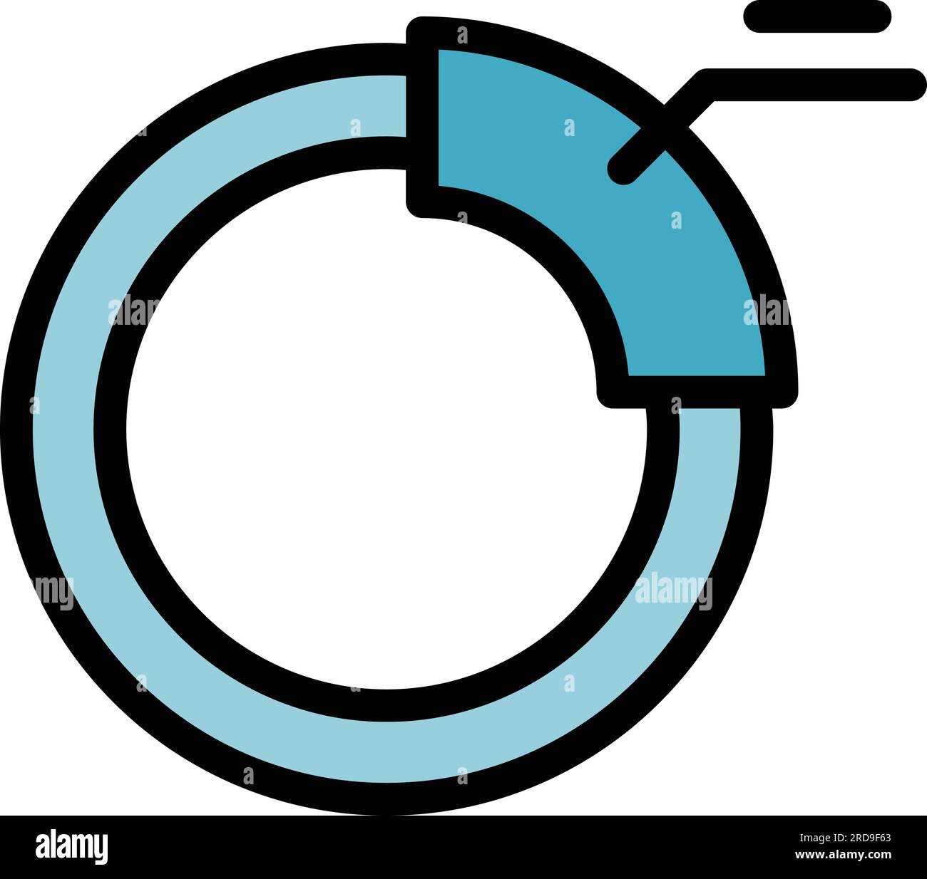 Level pie chart icon outline vector. Data circle. Round template color flat Stock Vector Image ...