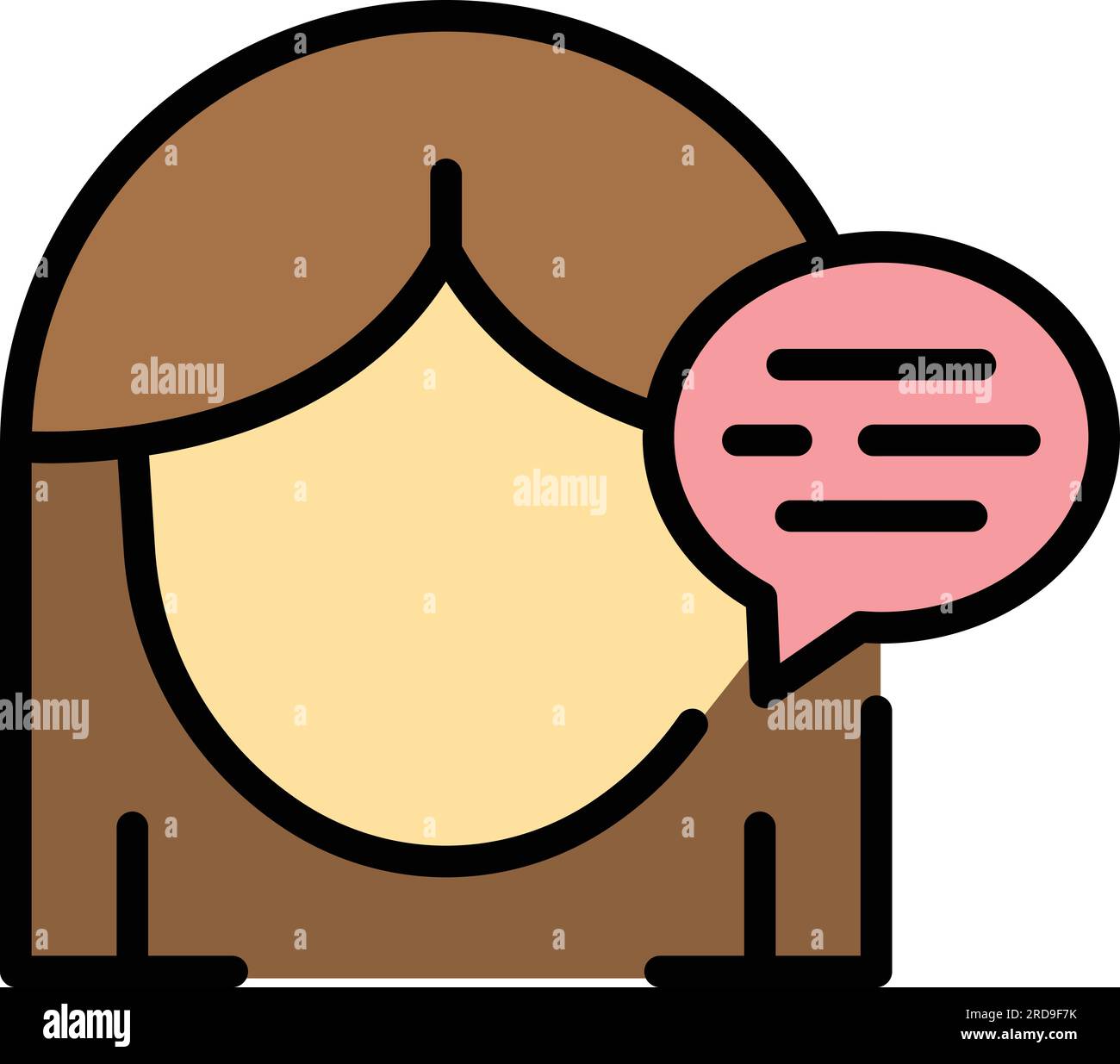 Kid speech therapy icon outline vector. Language therapist. Cognitive ...