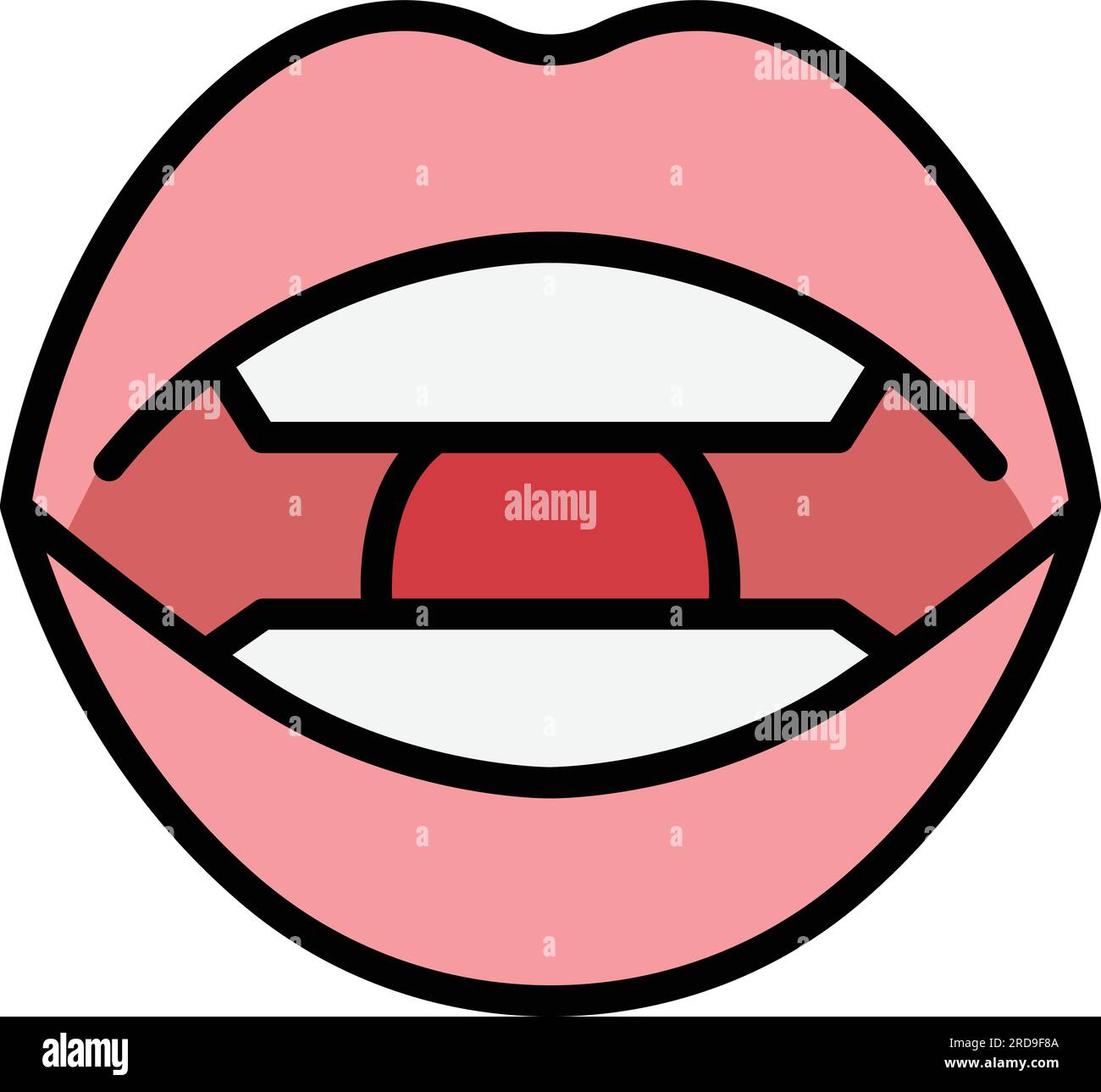 Language diction icon outline vector. Mouth therapy. Talking tongue ...