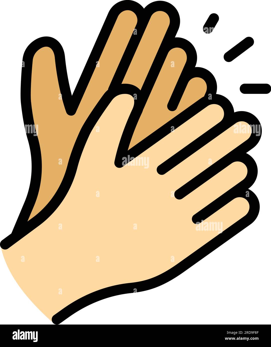 Applause icon outline vector. Handclap support. Hand clap encourage color flat Stock Vector ...