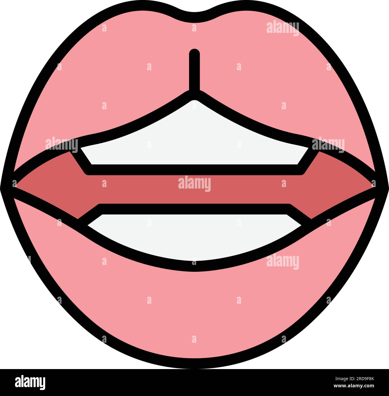 Lips articulation icon outline vector. Mouth tongue. Teeth ...