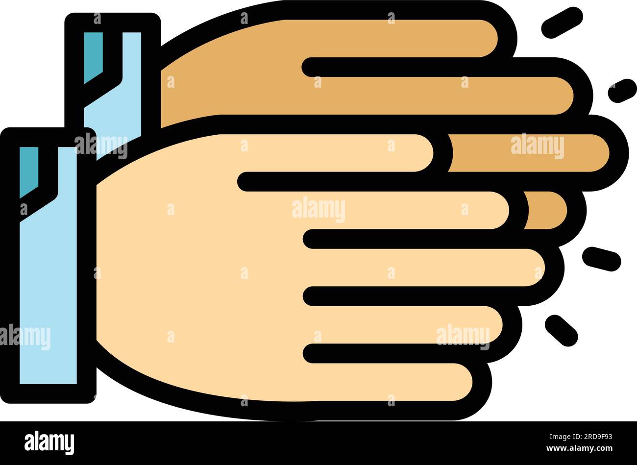 Crowd Handclap Icon Outline Vector Hand Clap Applause Finger