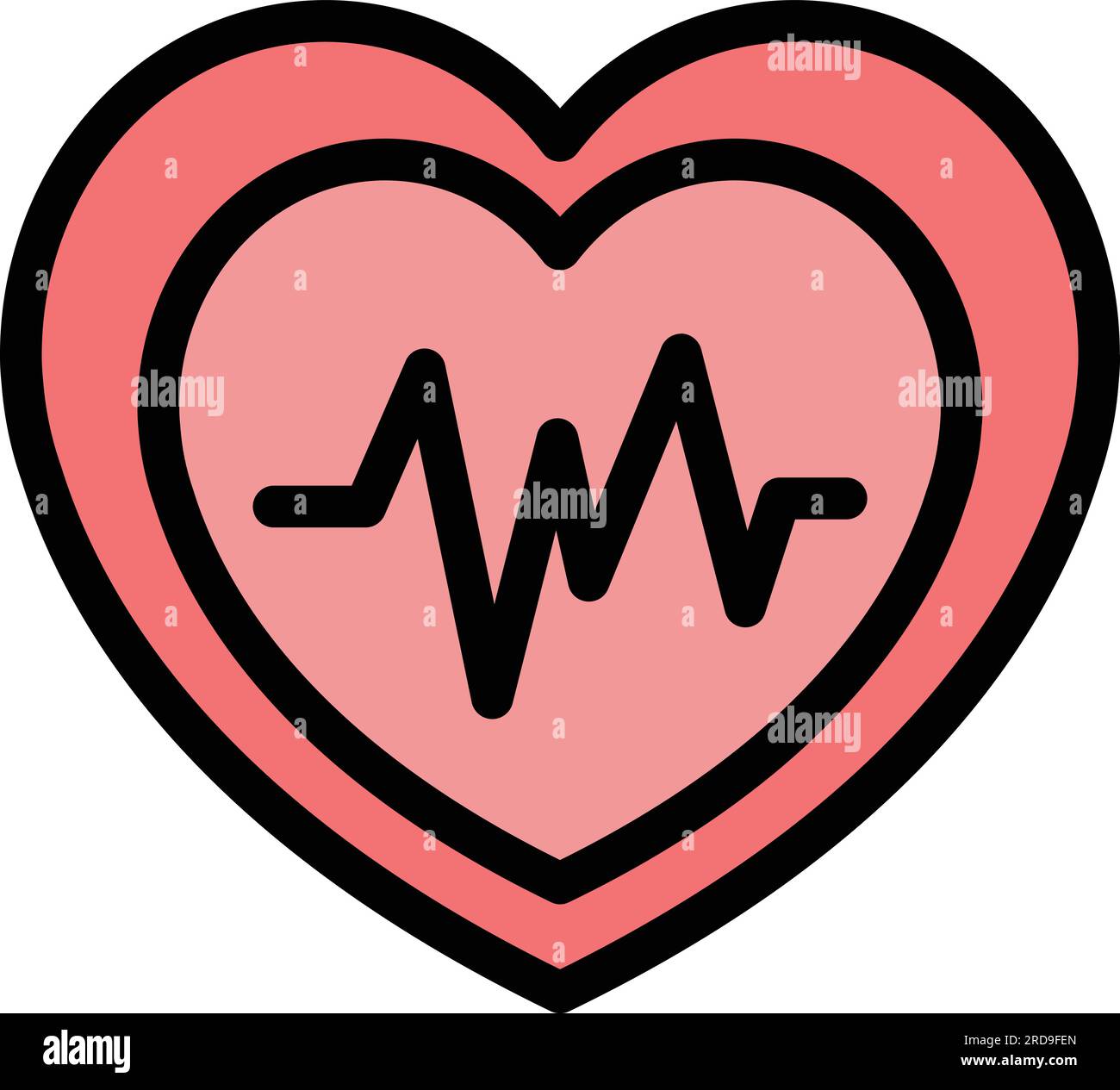 Monitor rate icon outline vector. Heart pulse. Heartbeat ekg color flat ... Monitor rate icon outline vector. Heart pulse. Heartbeat ekg color flat ...