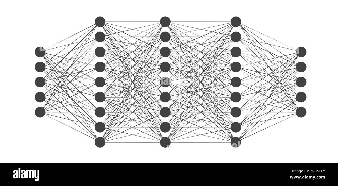 Neural network model. Artificial intelligence. AI Stock Vector Image ... Neural network model. Artificial intelligence. AI Stock Vector Image ...