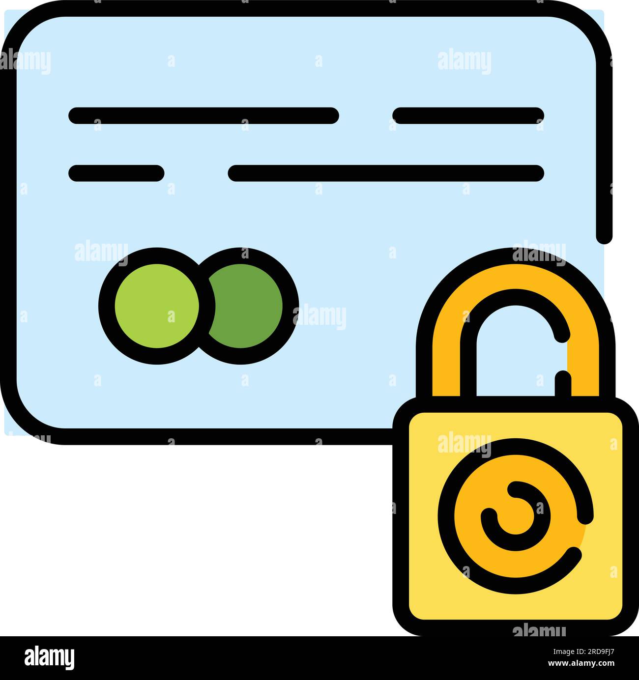 Privacy credit card icon outline vector. Safe payment. Secure payment ...