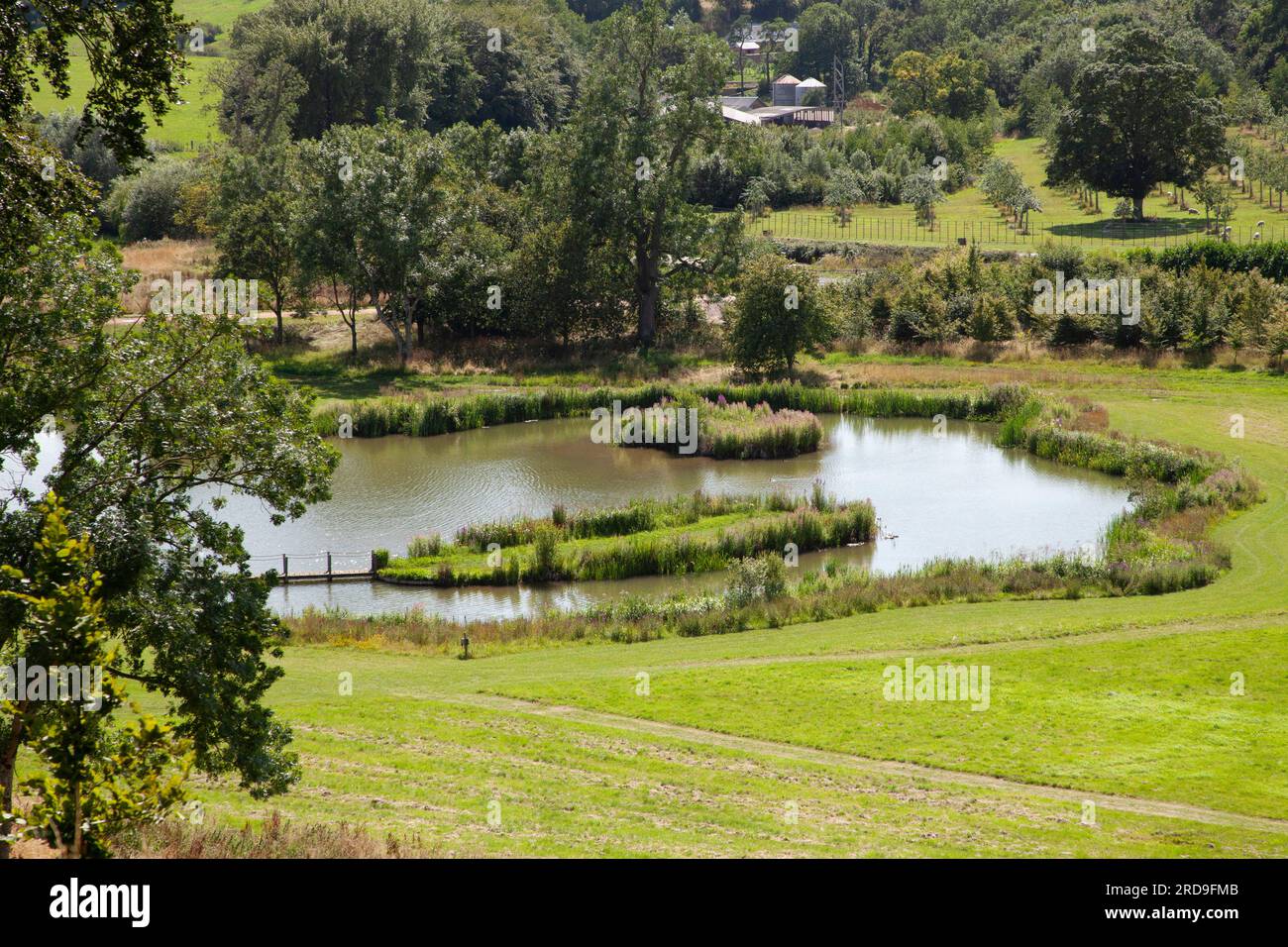 Newt Lake at The Newt, near Bruton/Castle Cary Somerset Stock Photo - Alamy