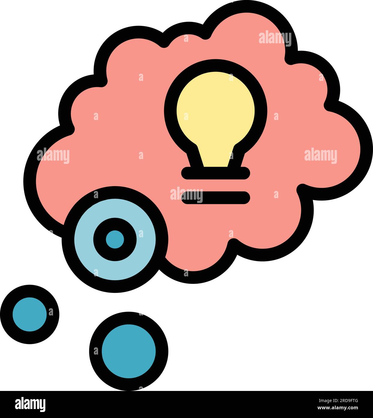Thinking concentration icon outline vector. Brain mind. Human ...
