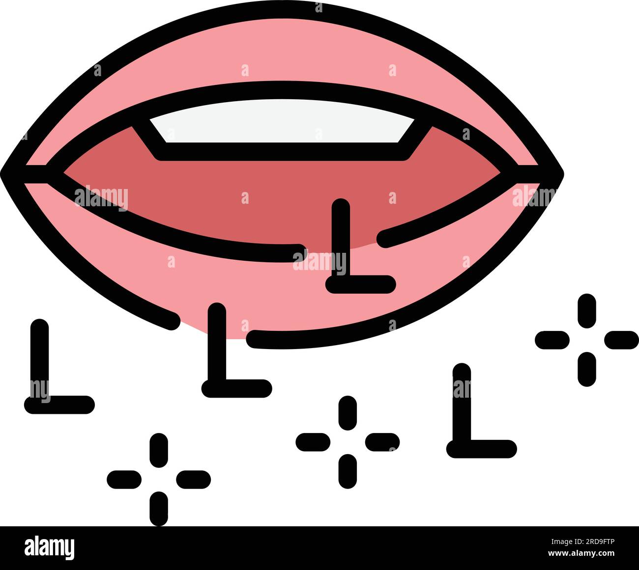Speech animation icon outline vector. Mouth pronunciation. Lip ...