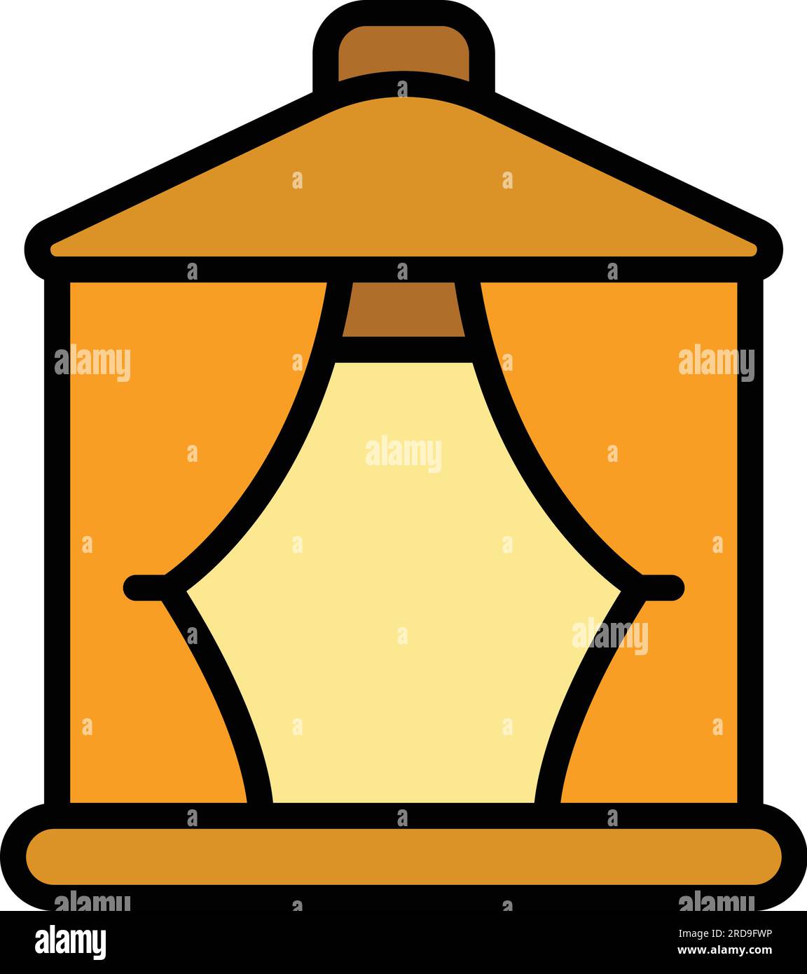 Garden pavilion icon outline vector. Gazebo pergola. Patio house color ...
