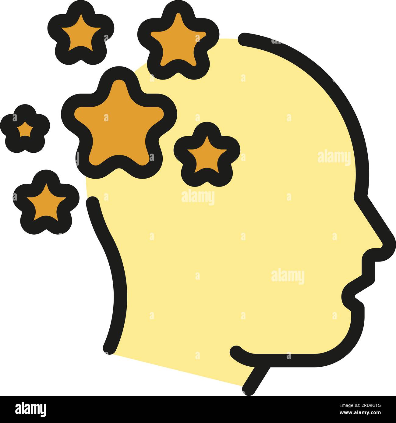 Human memories icon outline vector. Memory brain. Health mind color ...
