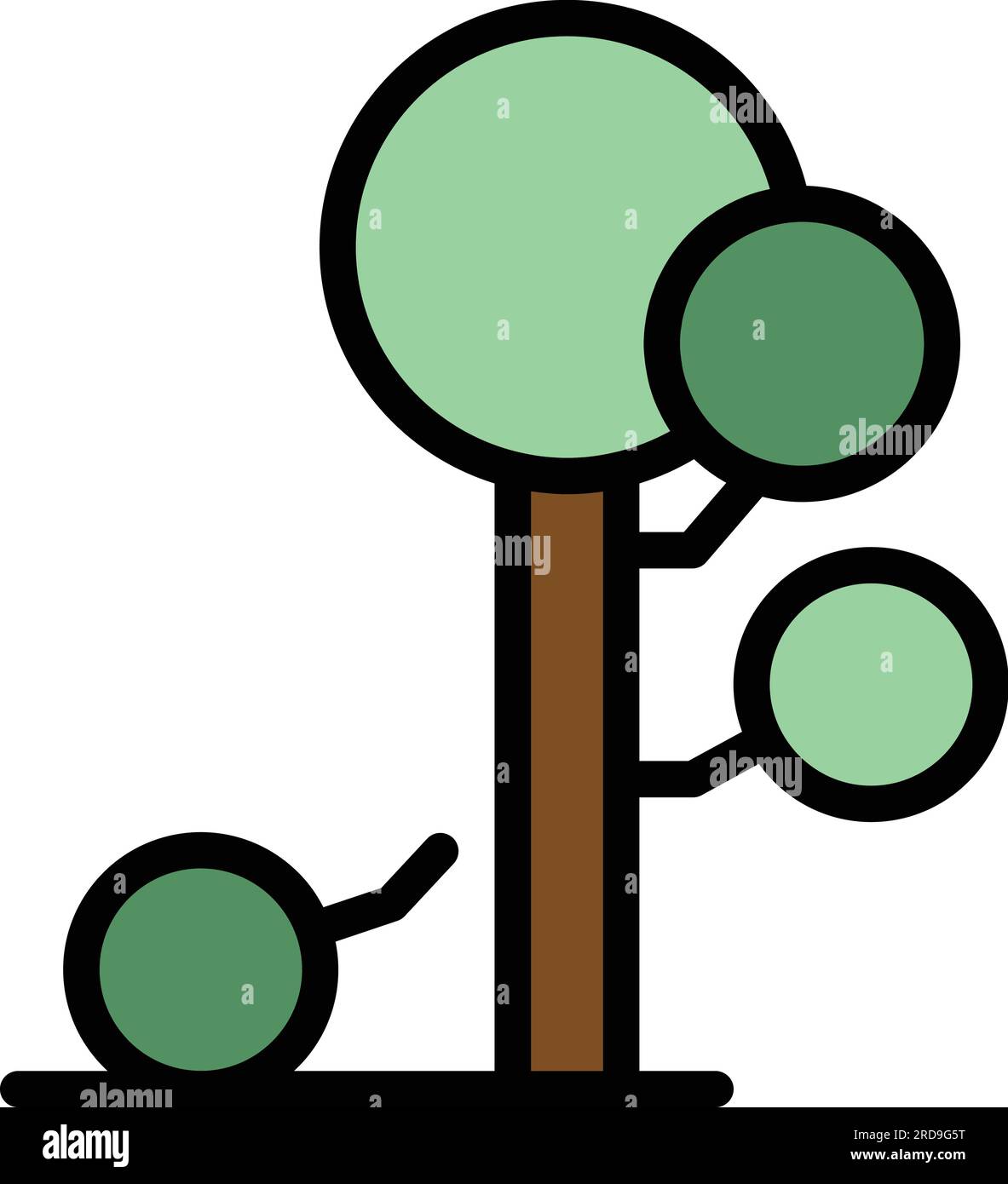 Tree removal icon outline vector. Arborist wood. Log lumber color flat ...