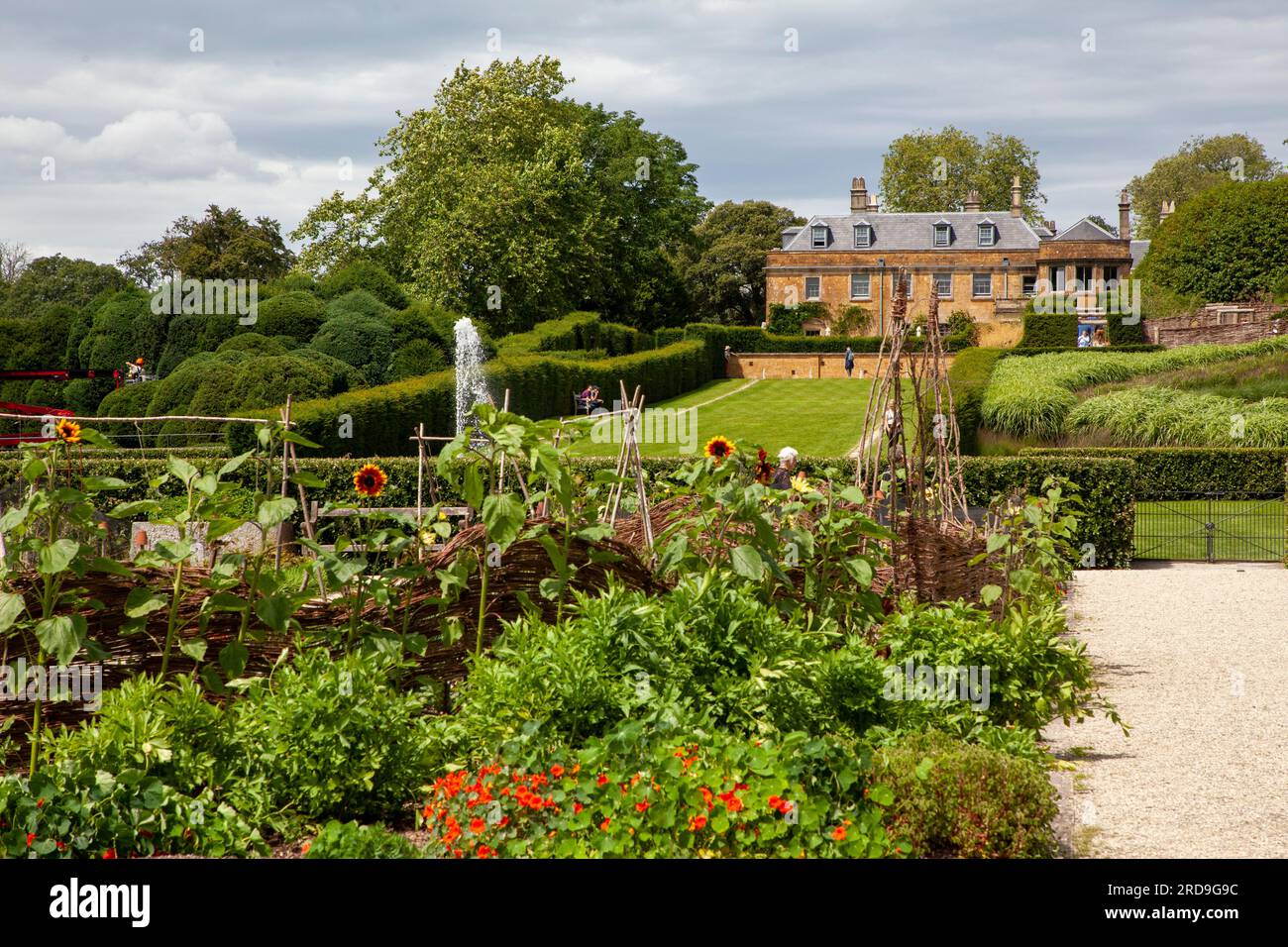 Kitchen garden, The Long walk, and Hadspen House at The Newt, near ...