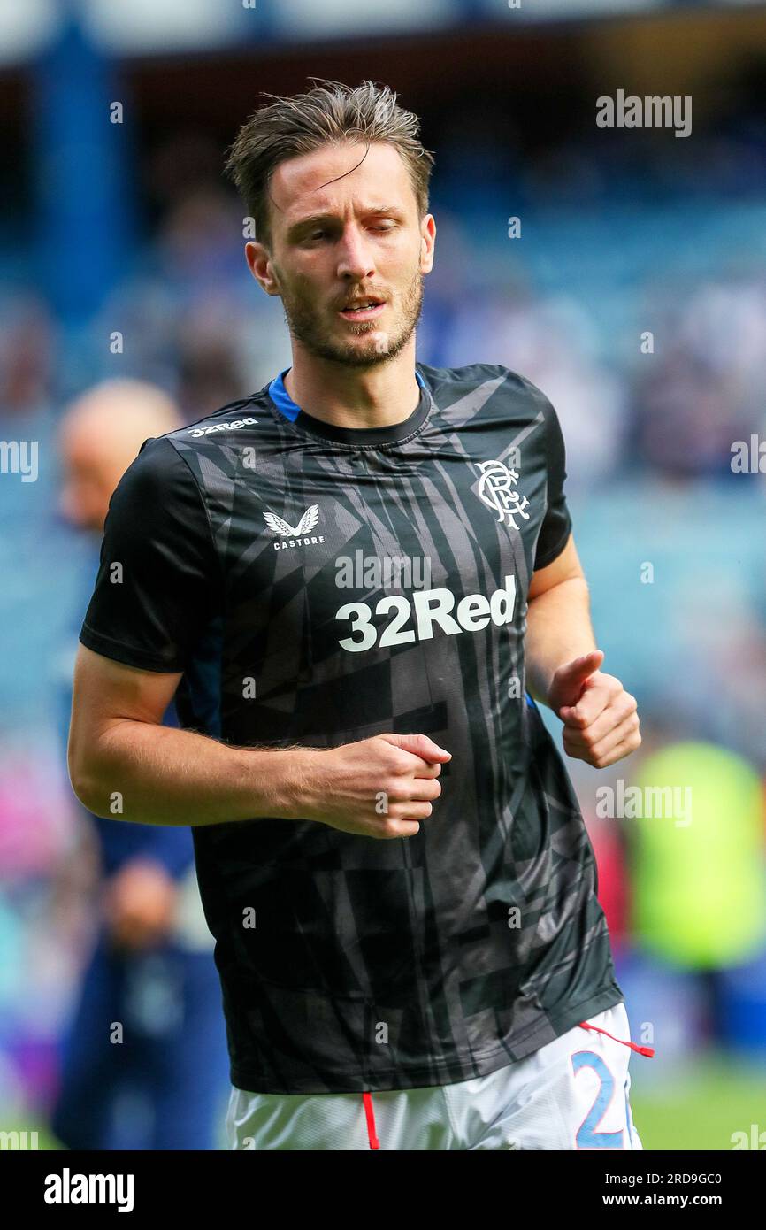 BENJAMIN DAVIES, who plays as a defender with Rangers FC, training at ...