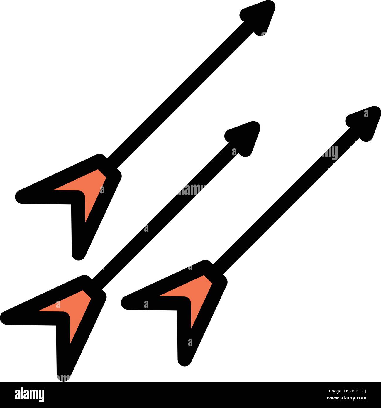 Competition arrow icon outline vector. Target dart. Bullseye dart color ...