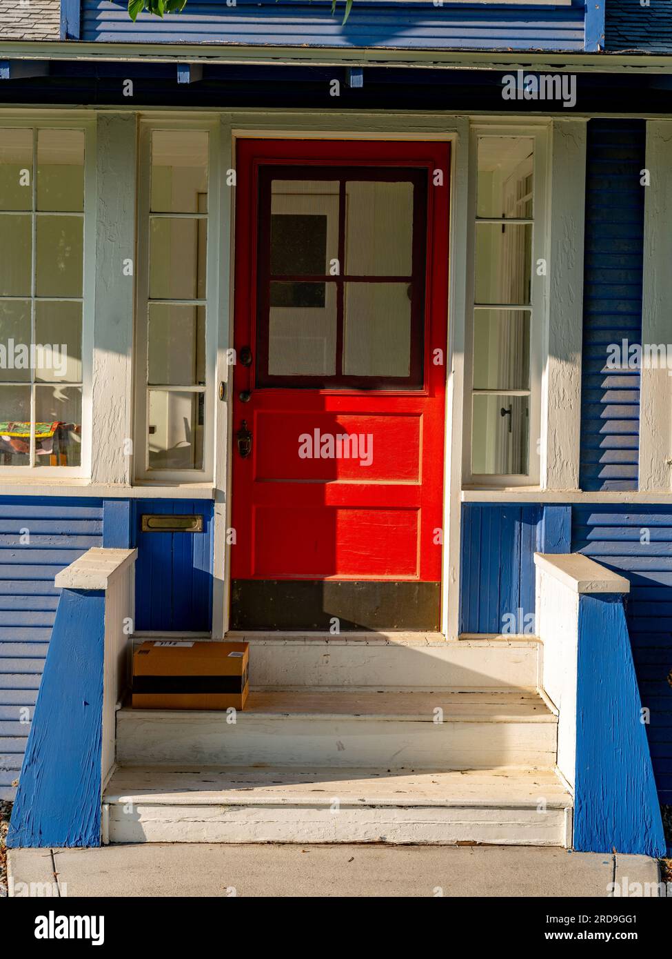 Box on the front porch of a local home Stock Photo - Alamy