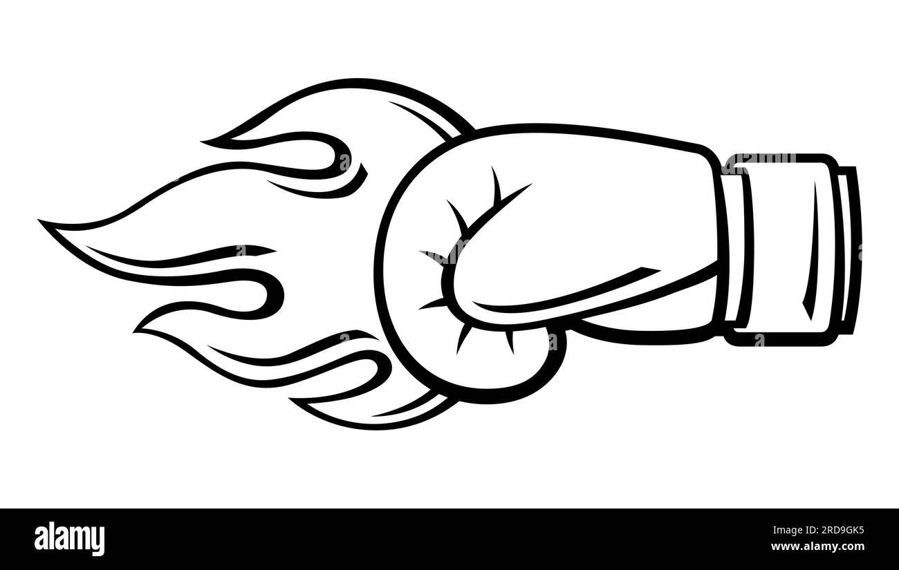 Emblem with boxing gloves. Box club label. Sport illustration in ...