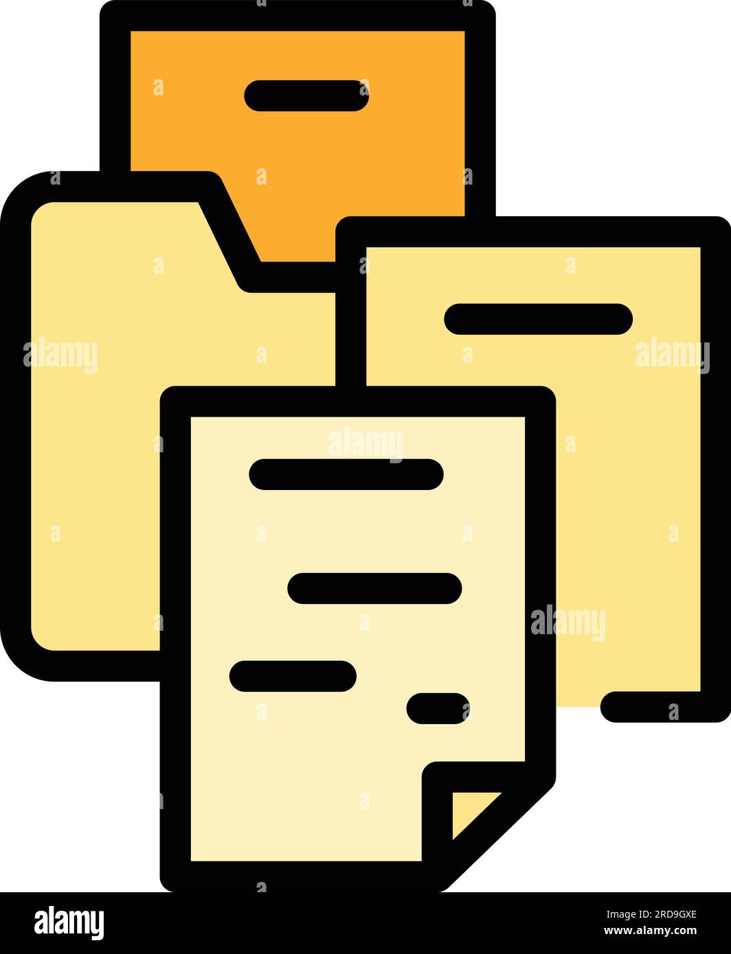 Paper record keeping icon outline vector. File folder. Document box color flat Stock Vector ...
