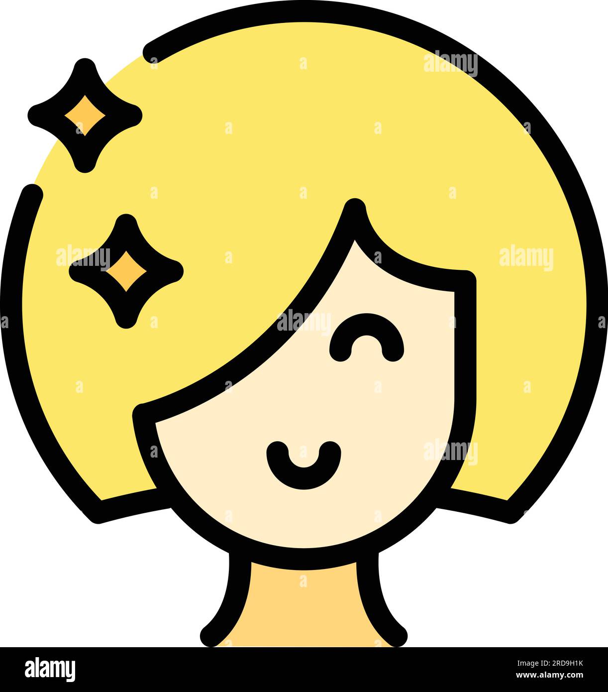 Beauty salon client icon outline vector. Woman hairstyle. Parlor artist ...