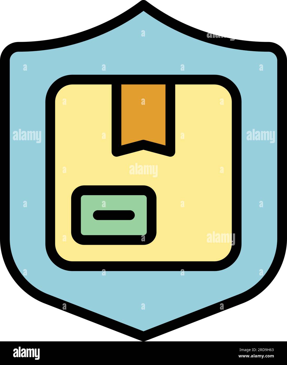 Safe shipping icon outline vector. Delivery service. Safety shipment ...