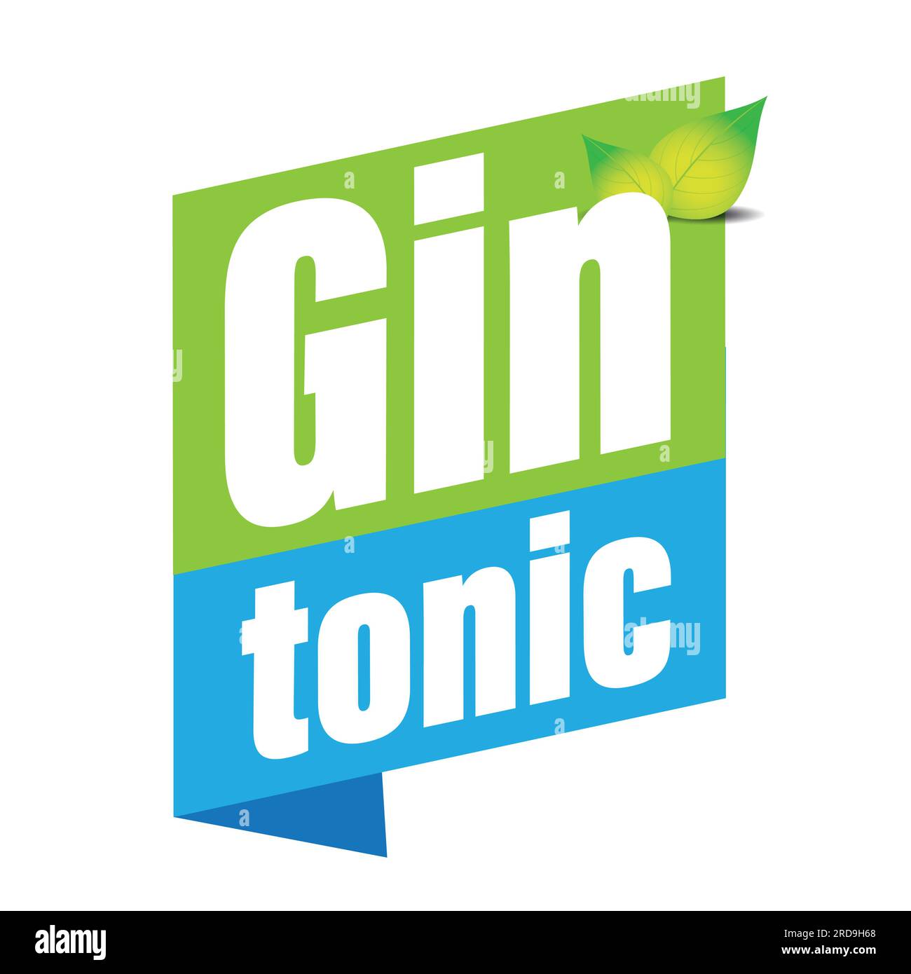 Gin Tonic drink sign lettering Stock Vector Image & Art - Alamy
